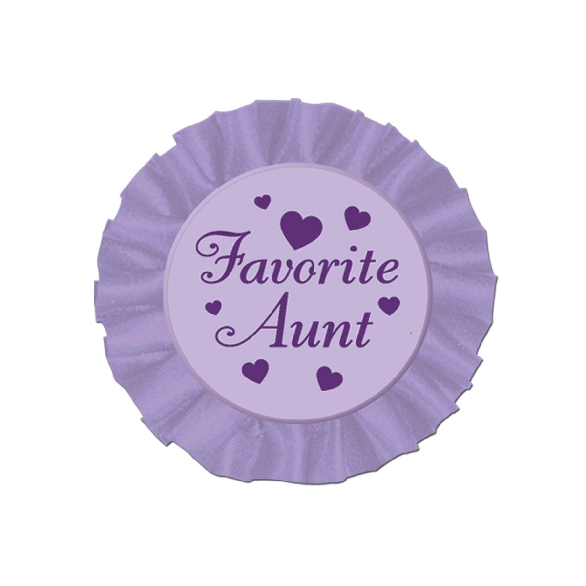 Club Pack of 12 Lavender & Purple Round ''Favorite Aunt'' Buttons Party ...