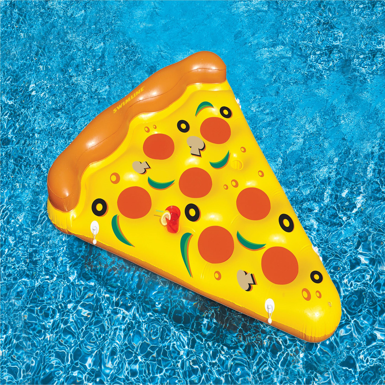 Inflatable Yellow & Orange Pizza Slice Swimming Pool Float Raft - 72 ...
