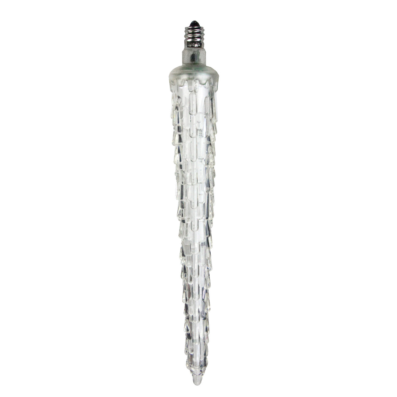 7" White LED C7 Commercial Icicle Christmas Light Bulb | Christmas Central