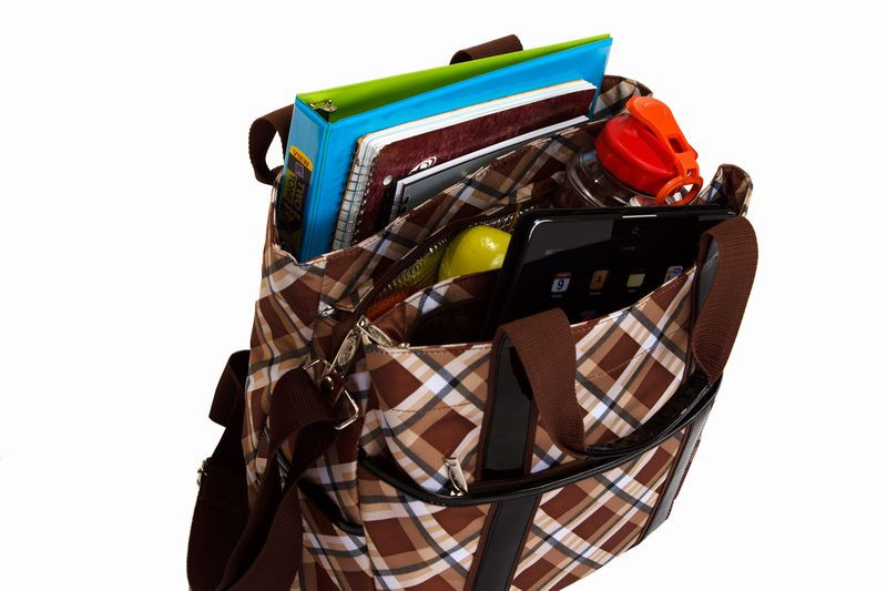 Fashionable Saddle Plaid Hybrid Tote w/ Storage Sections | Christmas ...