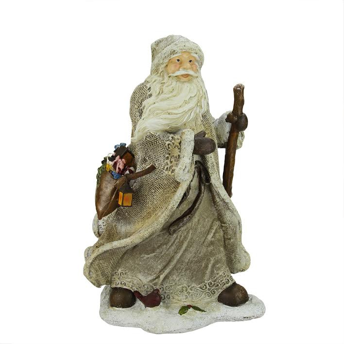 16.5" Country Rustic Forest Santa Claus with Bag Christmas Tabletop ...