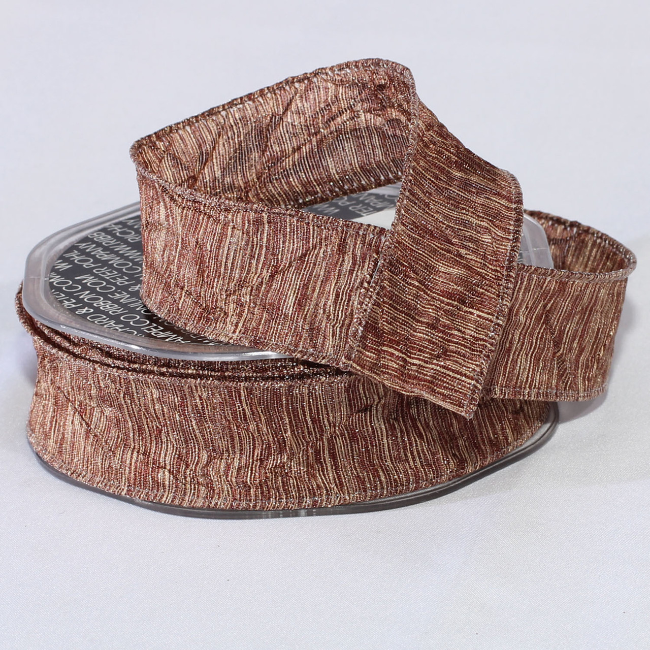 Chocolate Brown Silky Wired Craft Ribbon 1" x 88 Yards | Christmas Central