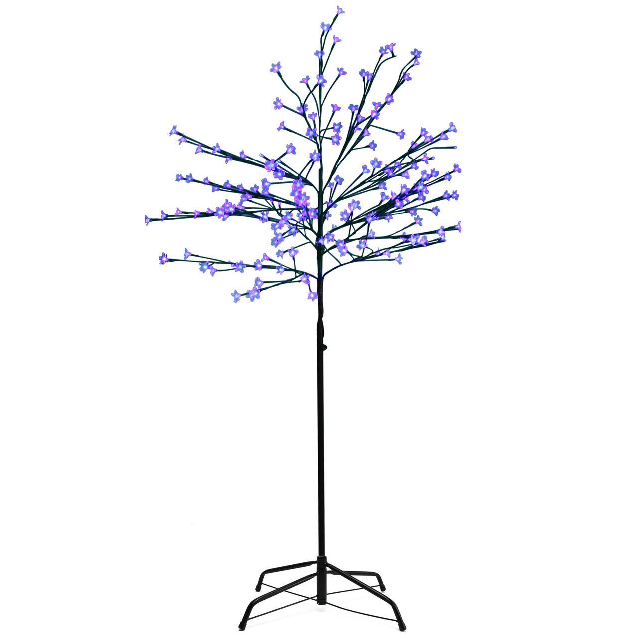 8' LED Lighted Japanese Sakura Blossom Flower Tree – Blue Lights ...