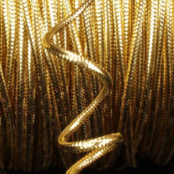 Braided Gold Craft Cord 0.25" x 218 Yards | Christmas Central