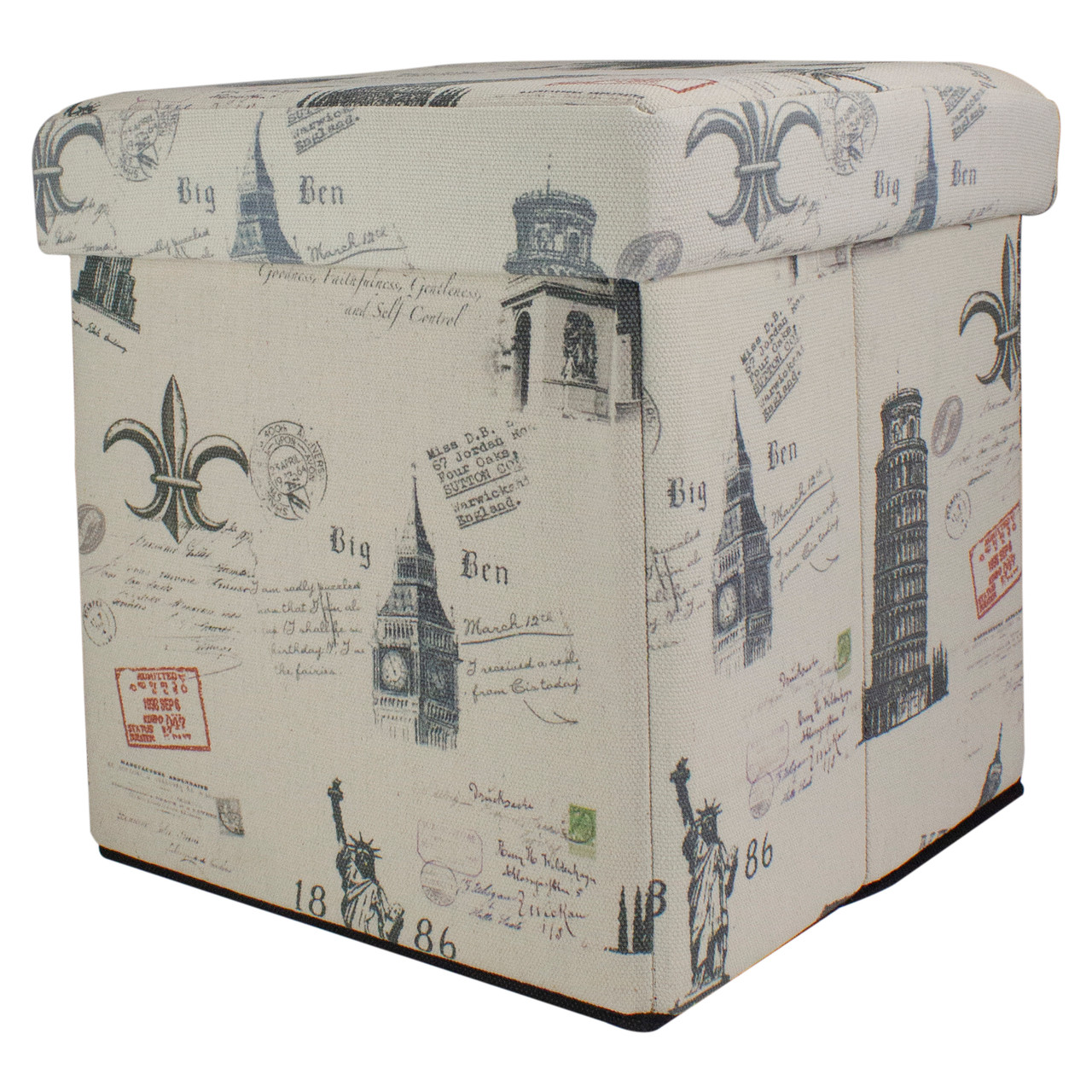 12" Decorative Vintage-Style New York Travel Inspired Collapsible ...