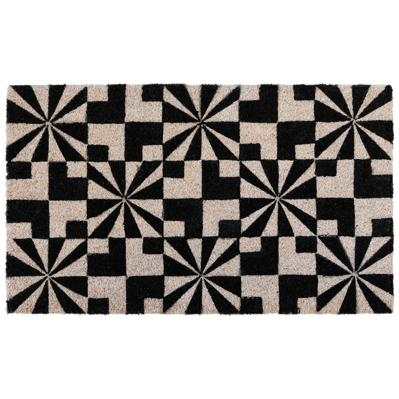Black & Gray Abstract Rectangular Doormat 18" x 30" | Christmas Central