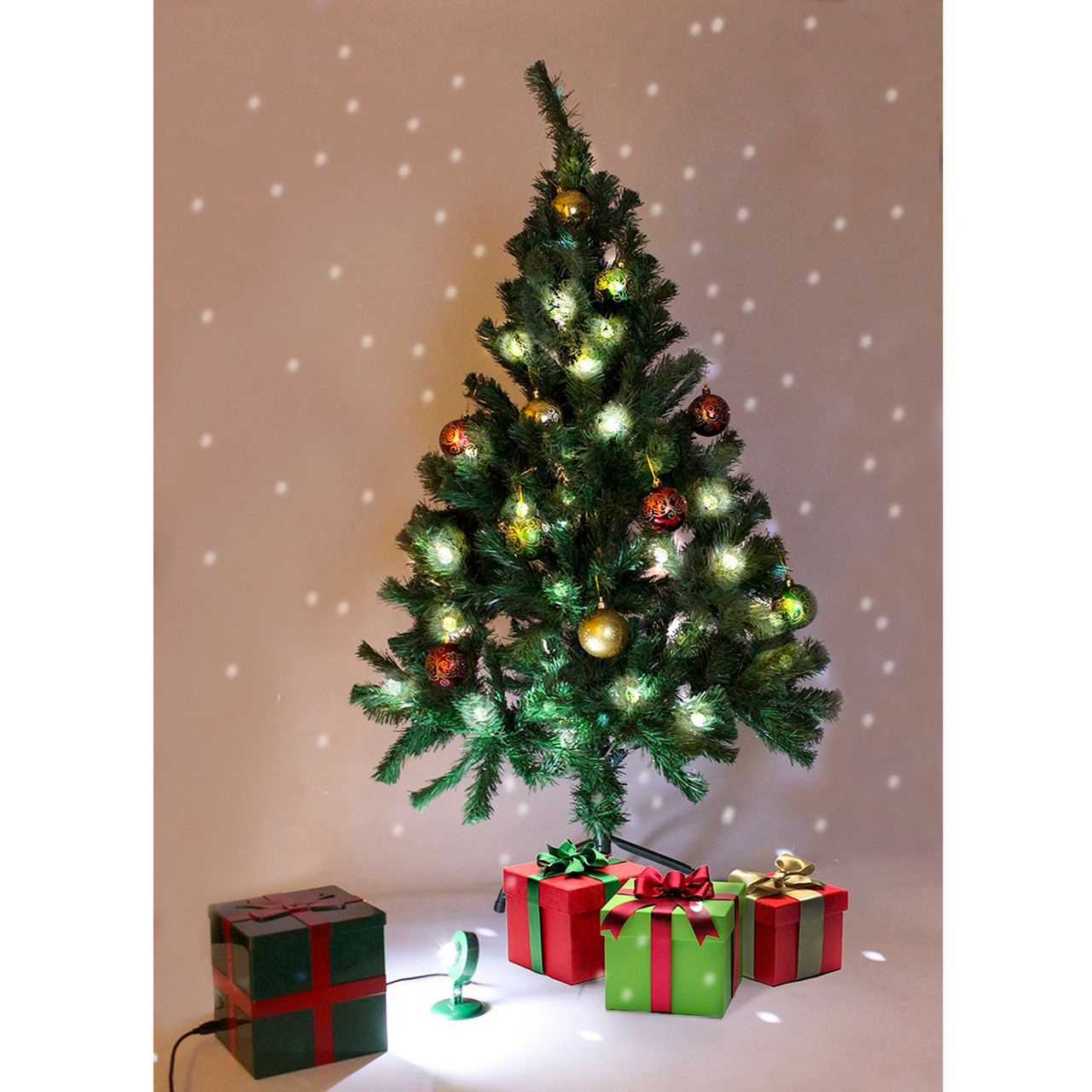 Magical White Falling Snow Christmas Tree Light Flurries System ...