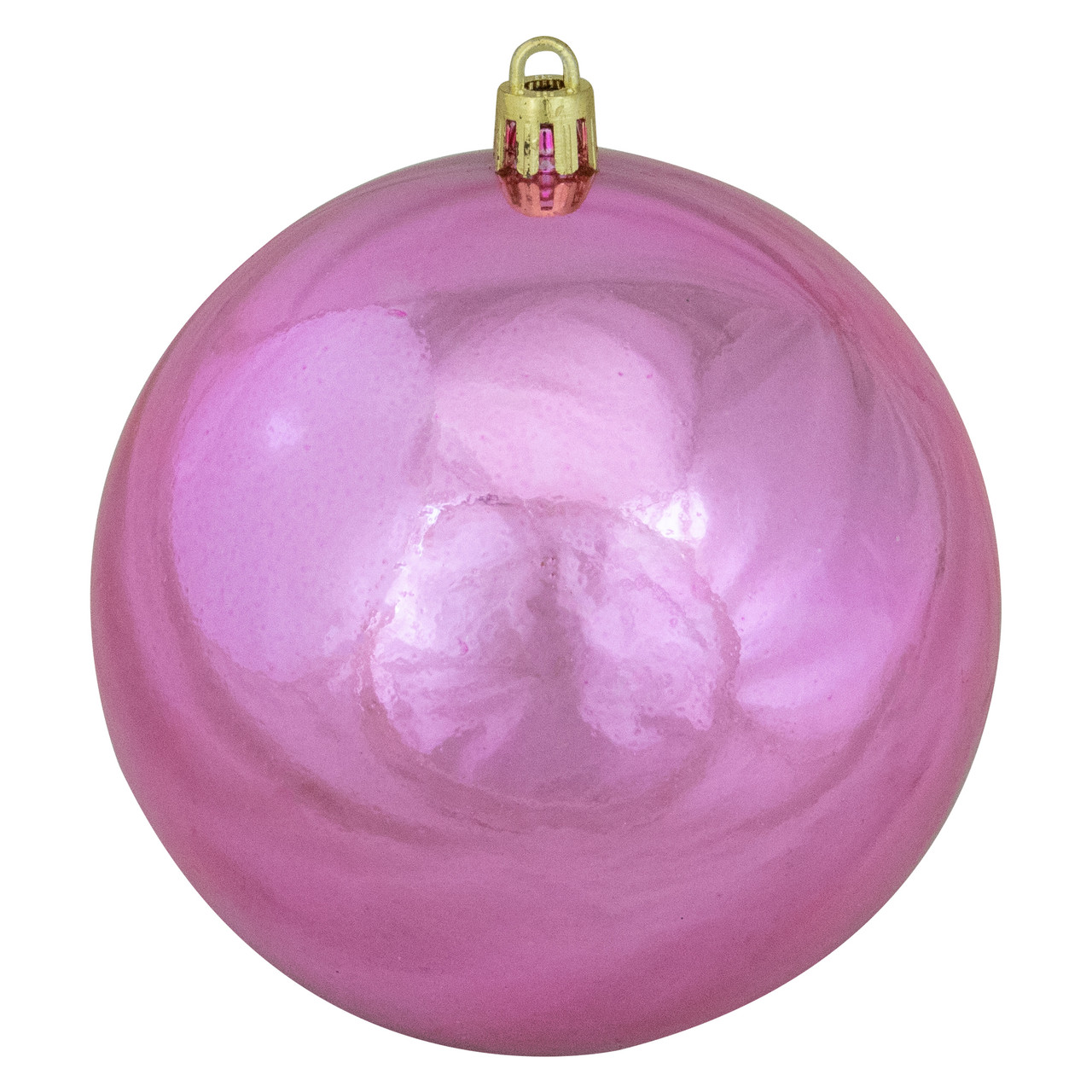 12ct Shiny Pink Shatterproof Christmas Ball Ornaments 4 100mm
