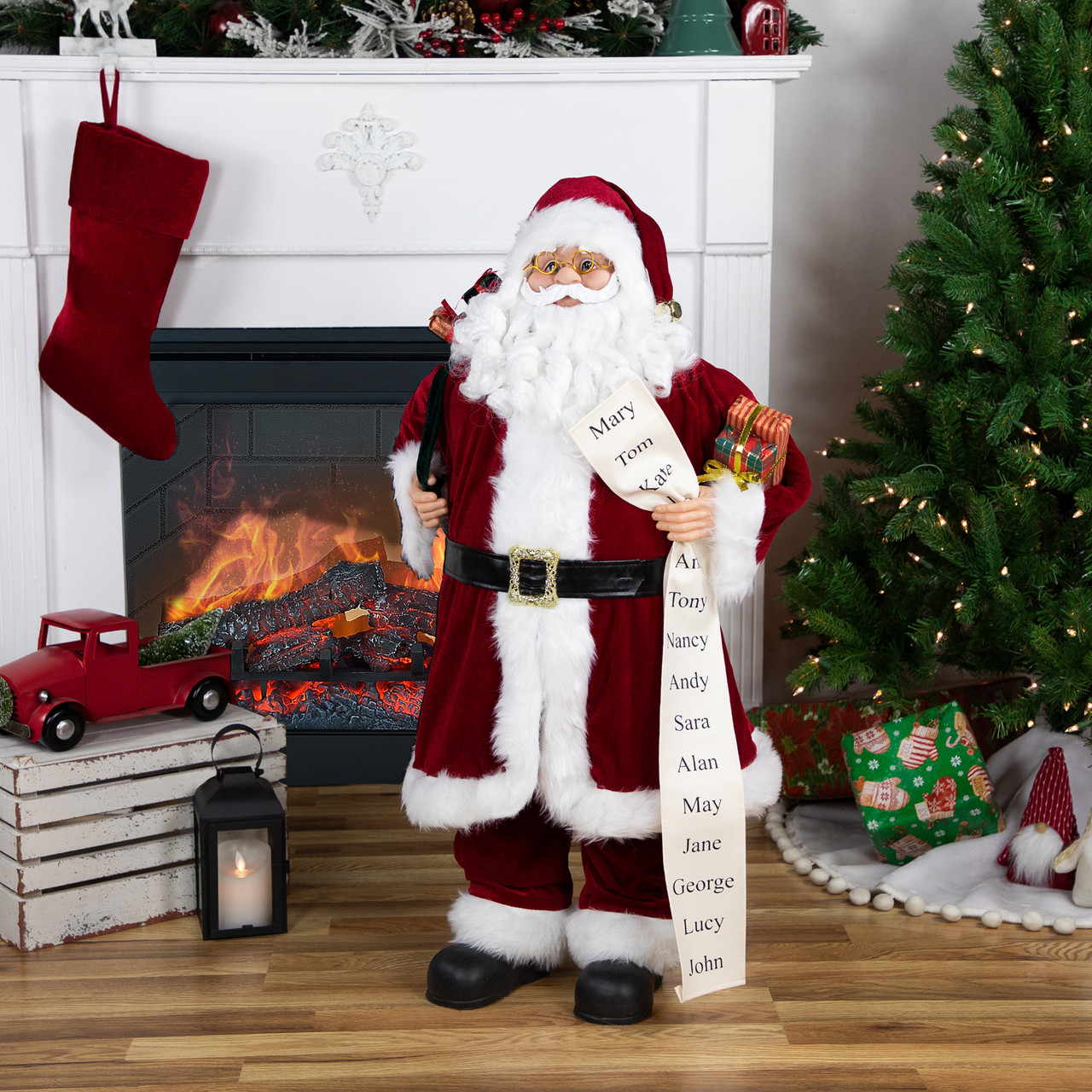 Santa Claus with Naughty or Nice List Christmas Figure - 36 ...