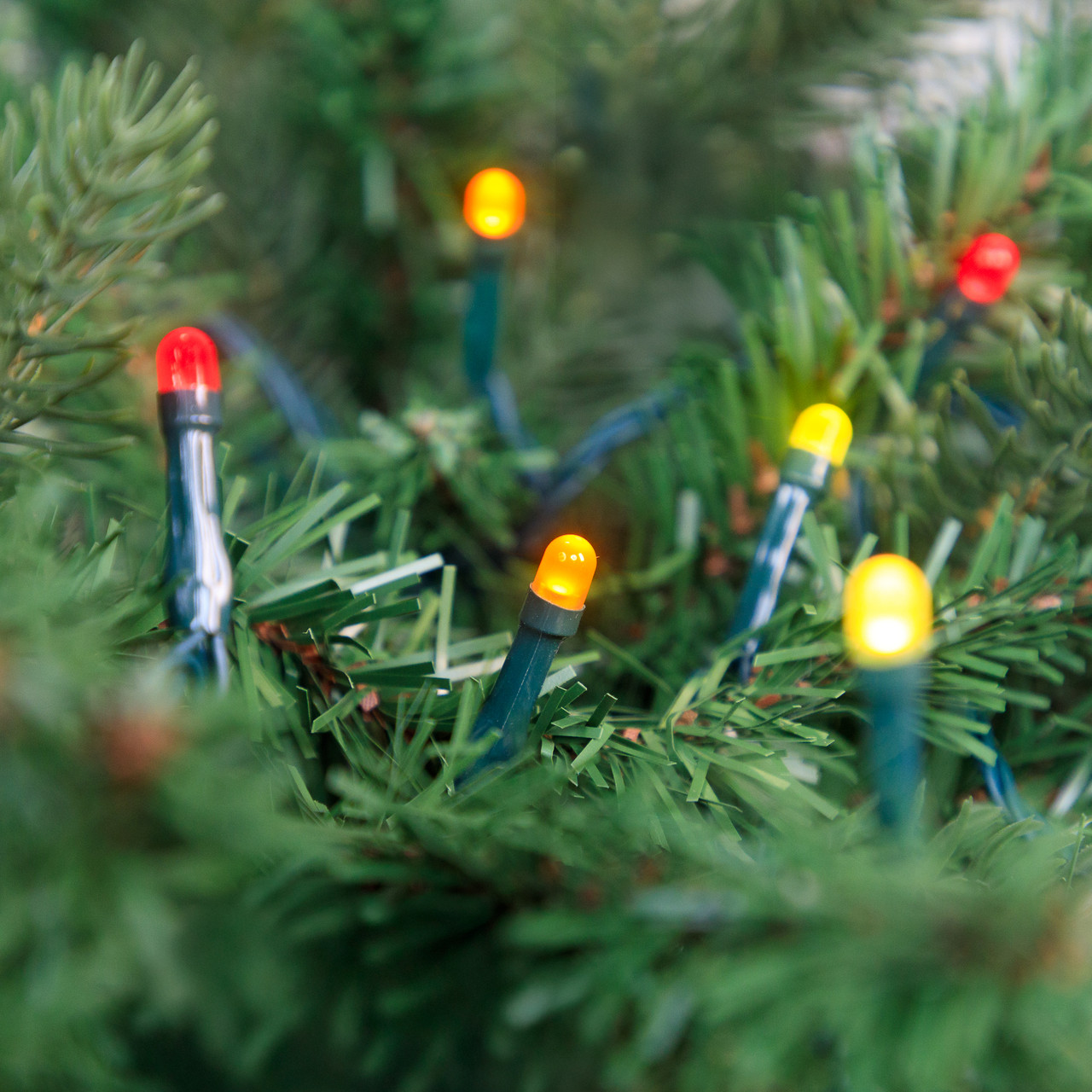 LED Battery Operated Micro Christmas Lights - Multi-color - 5.7' Green ...