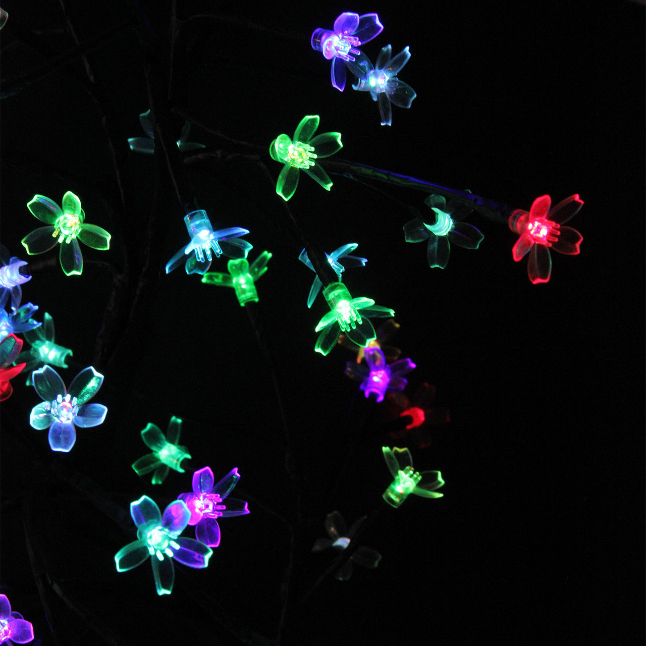 23" Multi-Color Changing LED Lighted Japanese Sakura Blossom Flower ...
