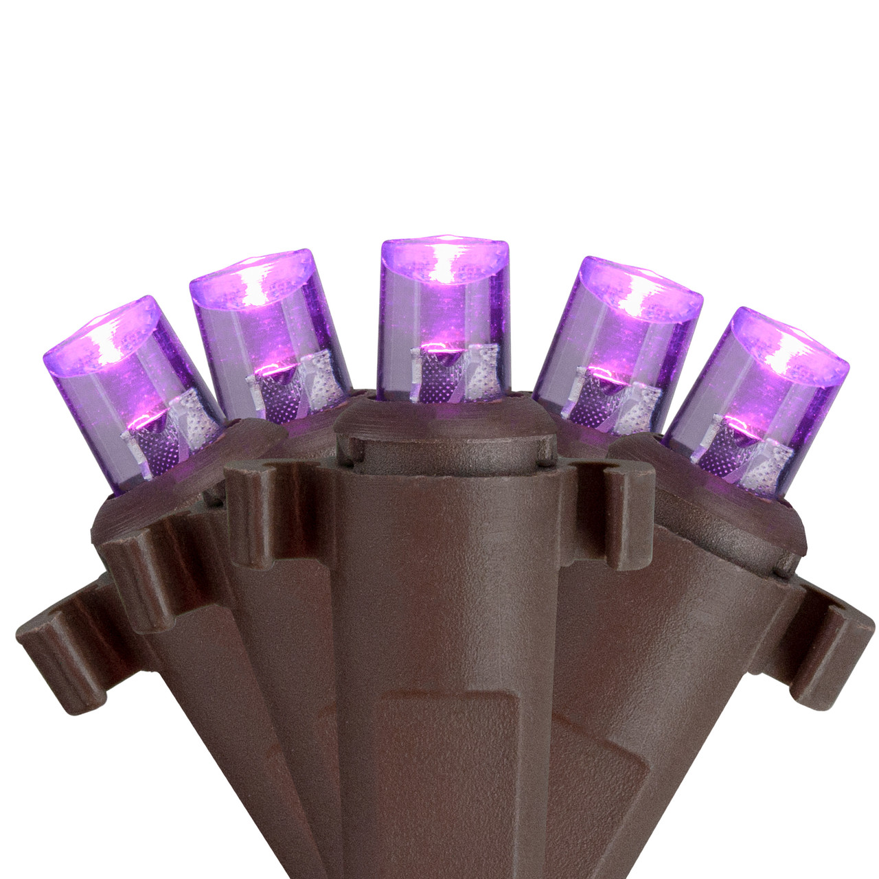 2' x 8' Purple LED Net Style Tree Trunk Wrap Christmas Lights - Brown ...