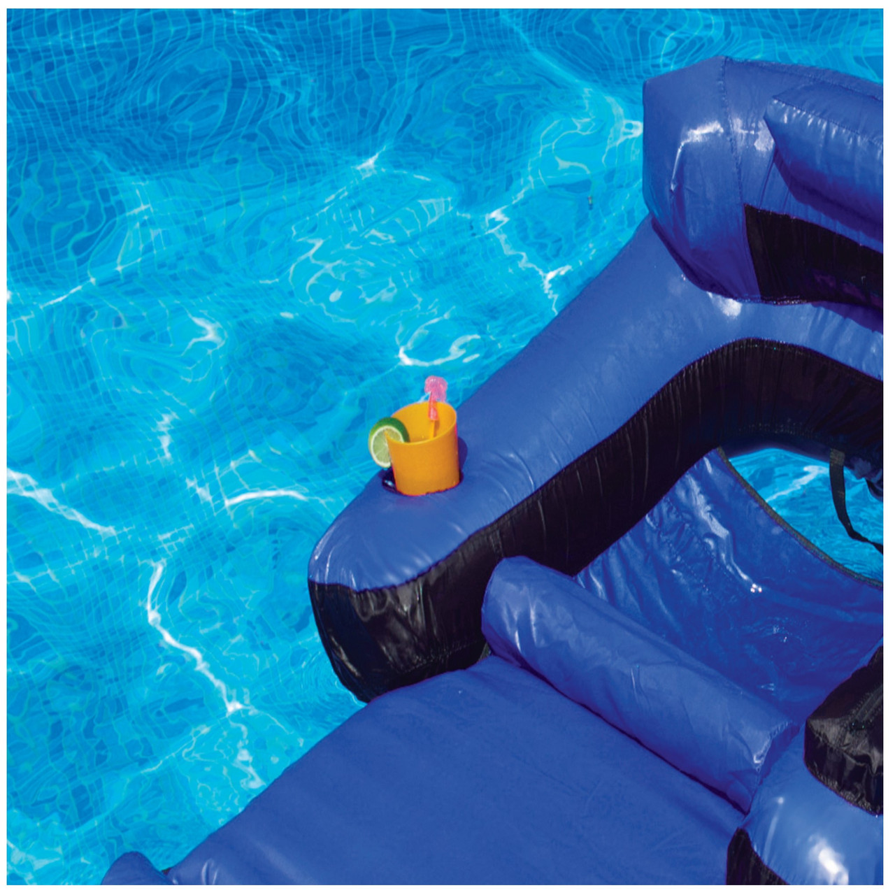 Inflatable Ultimate Floating Swimming Pool Chair Lounger - 55" - Blue ...