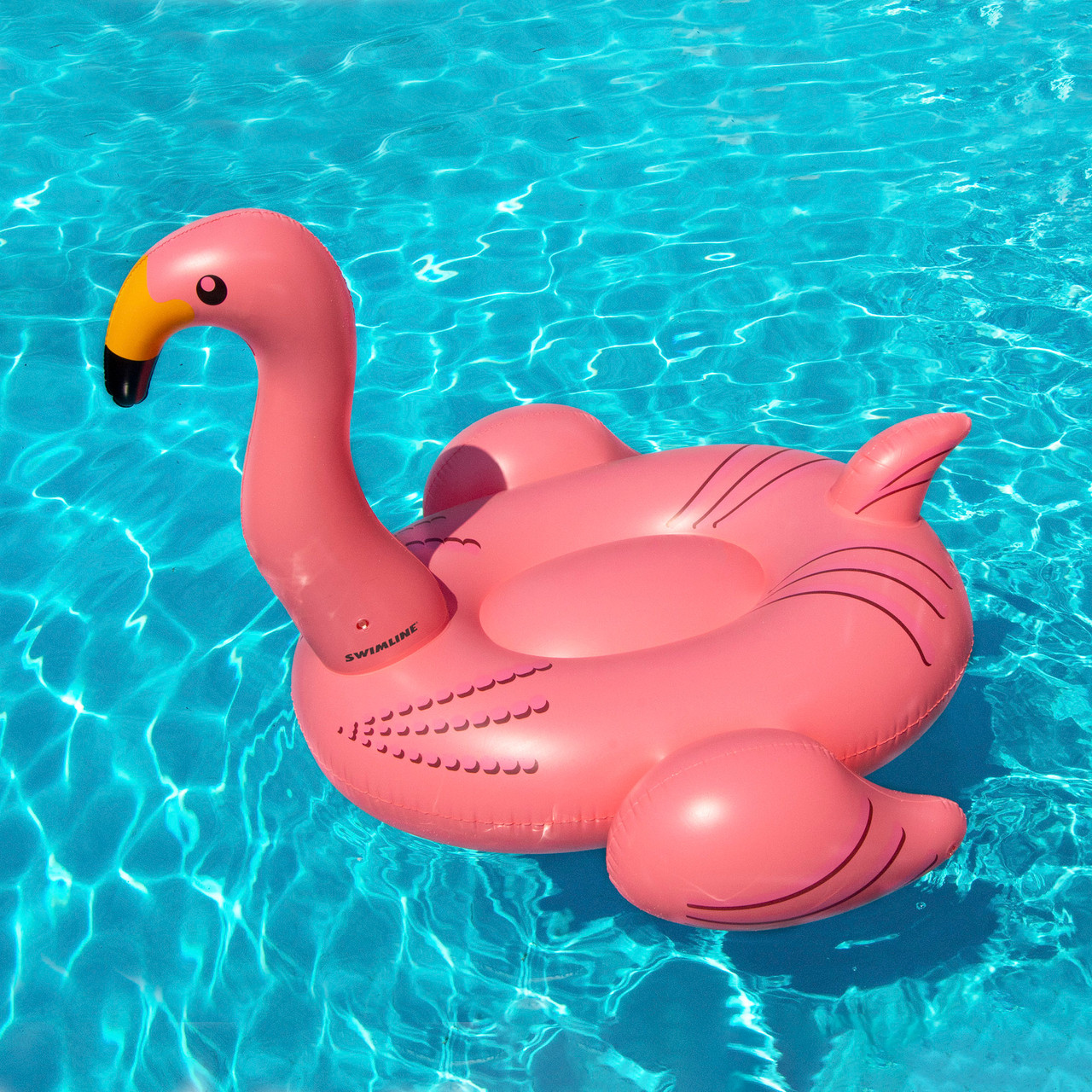 Inflatable Pink Giant Flamingo Swimming Pool Ride-On Float Toy - 78 ...