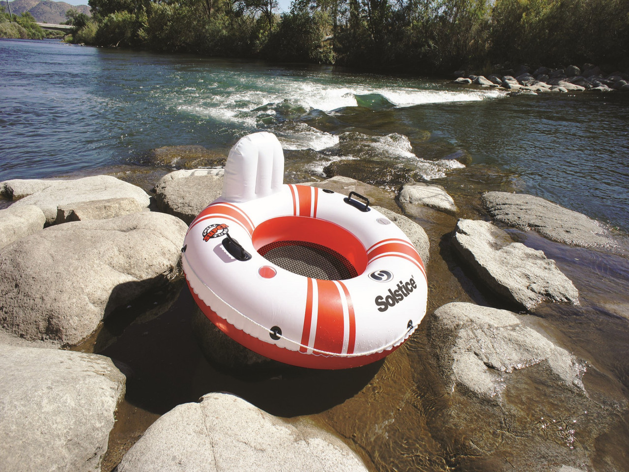 Inflatable Swimming Pool Inner Tube Float - 46" - Red & White ...
