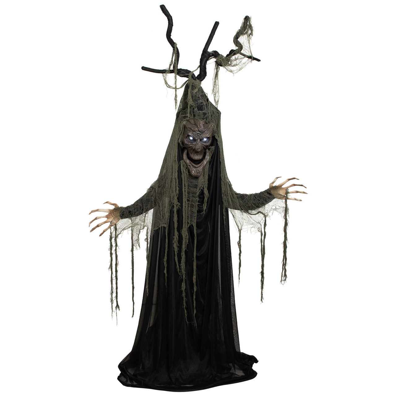 Spooky Town 7' Animated Tree Man Halloween Decoration with Lighted Eyes ...