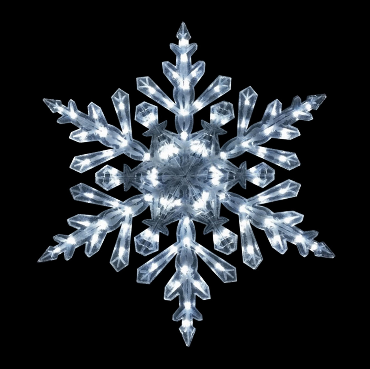 LED Lighted Twinkling Snowflake Christmas Outdoor Decoration - 47 ...