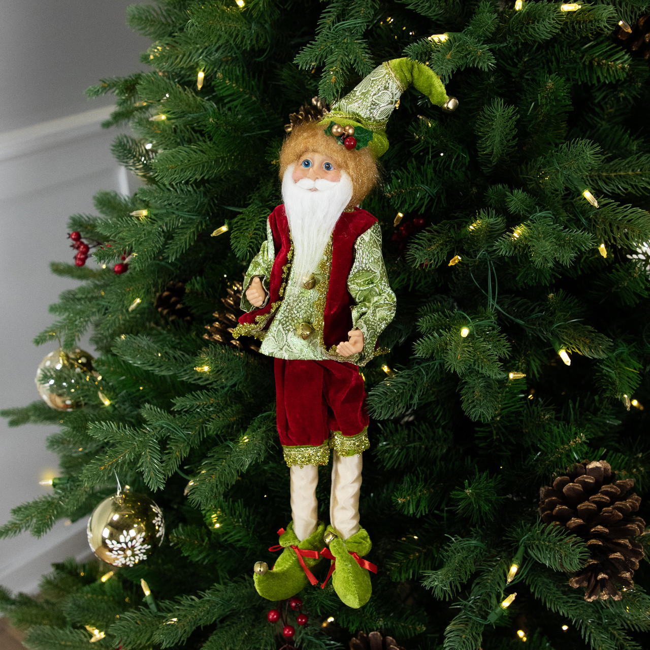Poseable Whimsical Elf Christmas Figurine - 18" | Christmas Central
