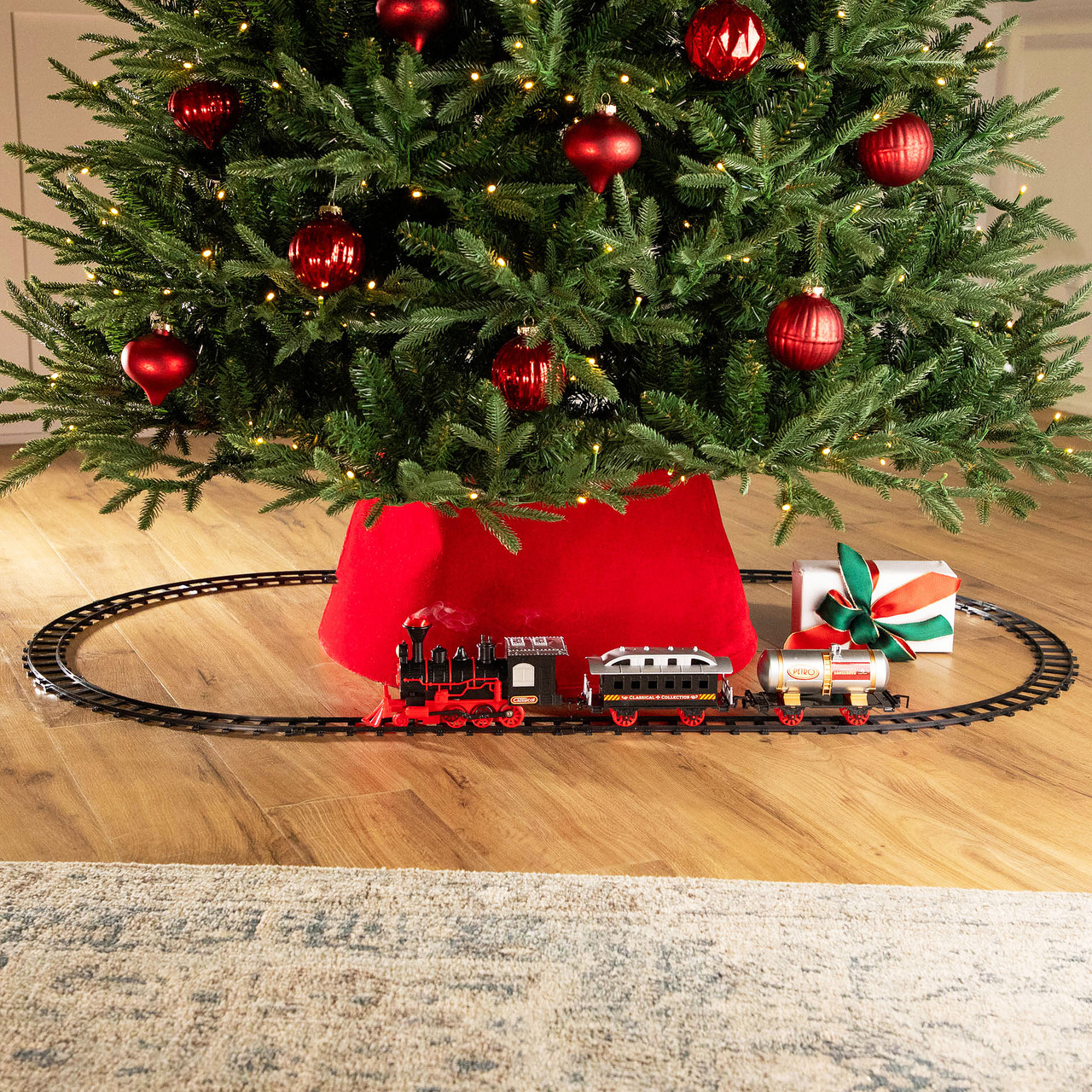 13-Piece Battery Operated Lighted & Animated Christmas Express Train ...
