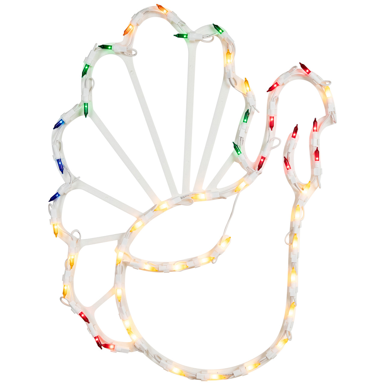 18" Lighted Turkey Thanksgiving Window Silhouette Decoration ...