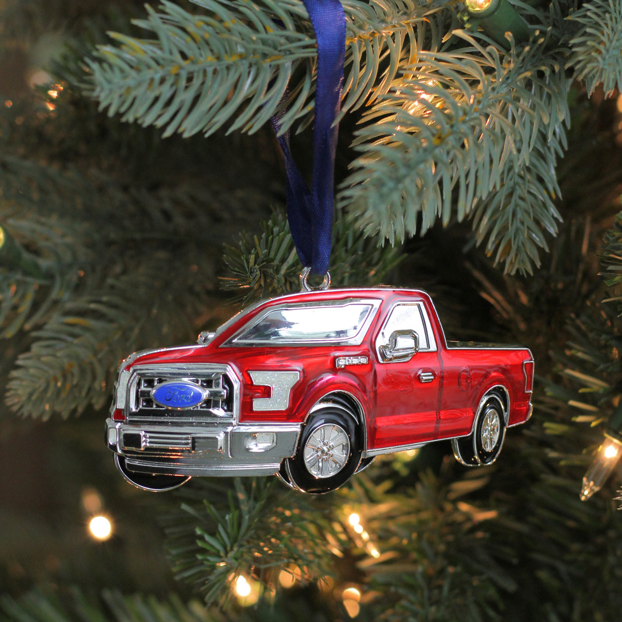 Ford F-150 Pick Up Truck Christmas Ornament - 4" - Red & Blue ...
