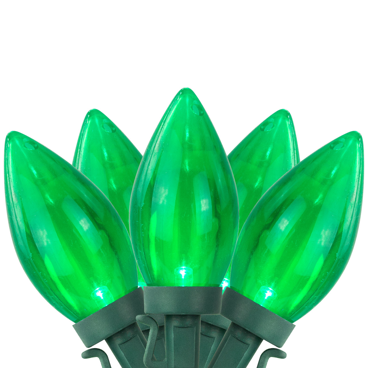 25ct Green LED C9 Christmas Light Set - 16ft Green Wire | Christmas Central