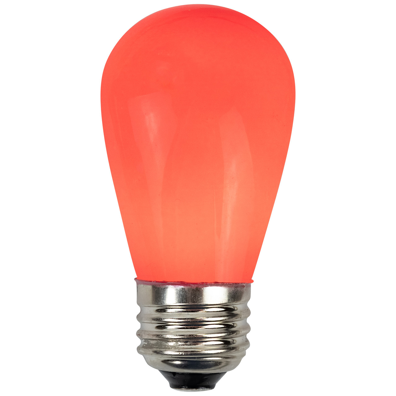 Pack of 25 Opaque Red LED S14 Christmas Replacement Bulbs | Christmas ...