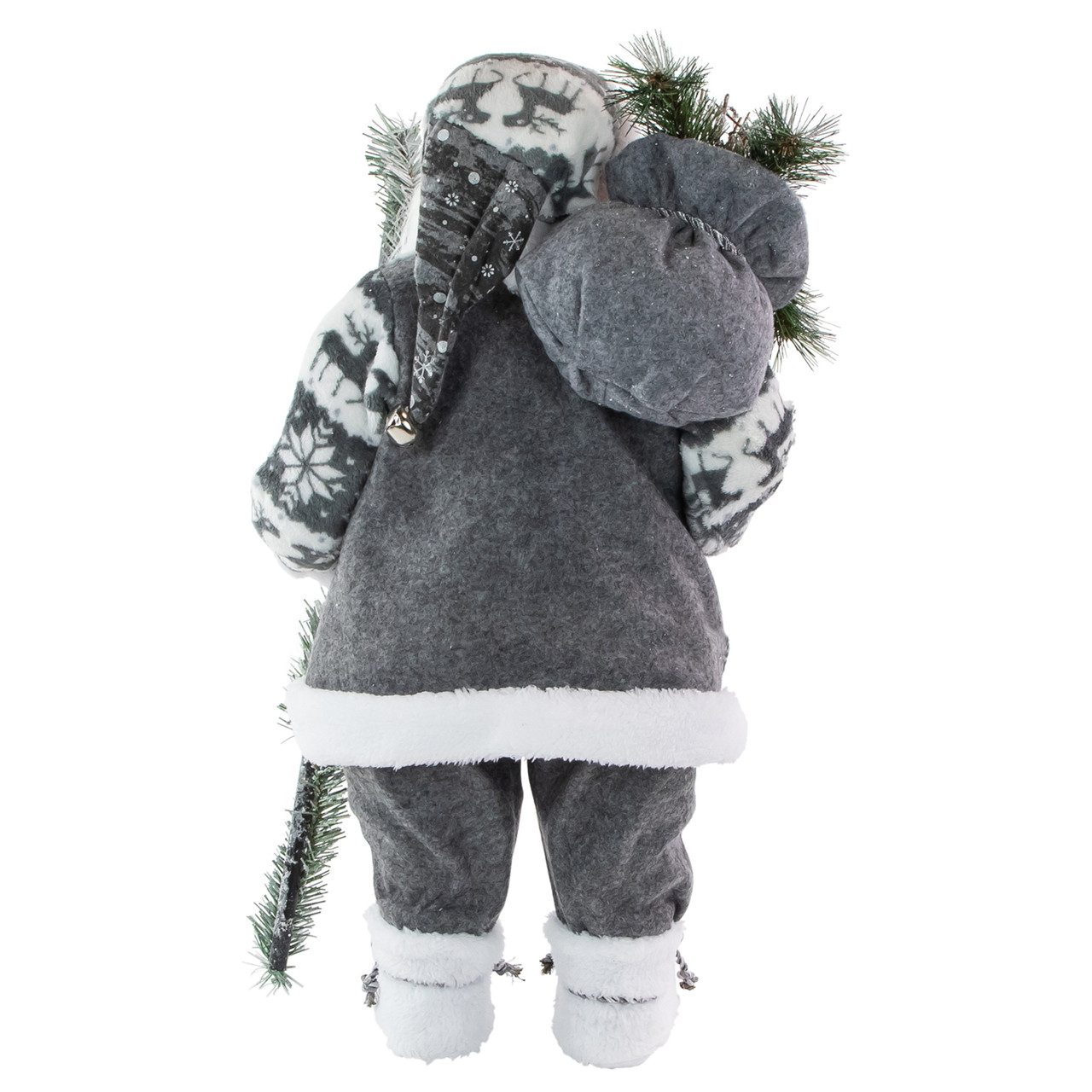 24" Gray & White Nordic Santa Claus Christmas Figure | Christmas Central