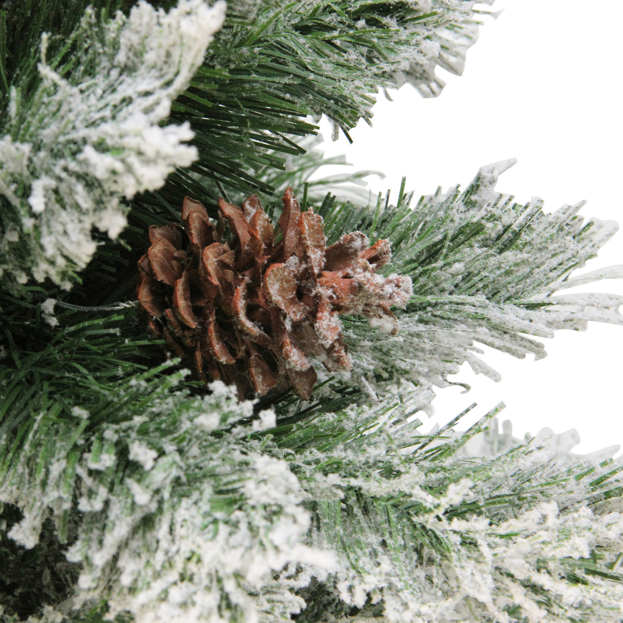 6' Medium Flocked Angel Pine Artificial Christmas Tree - Unlit ...
