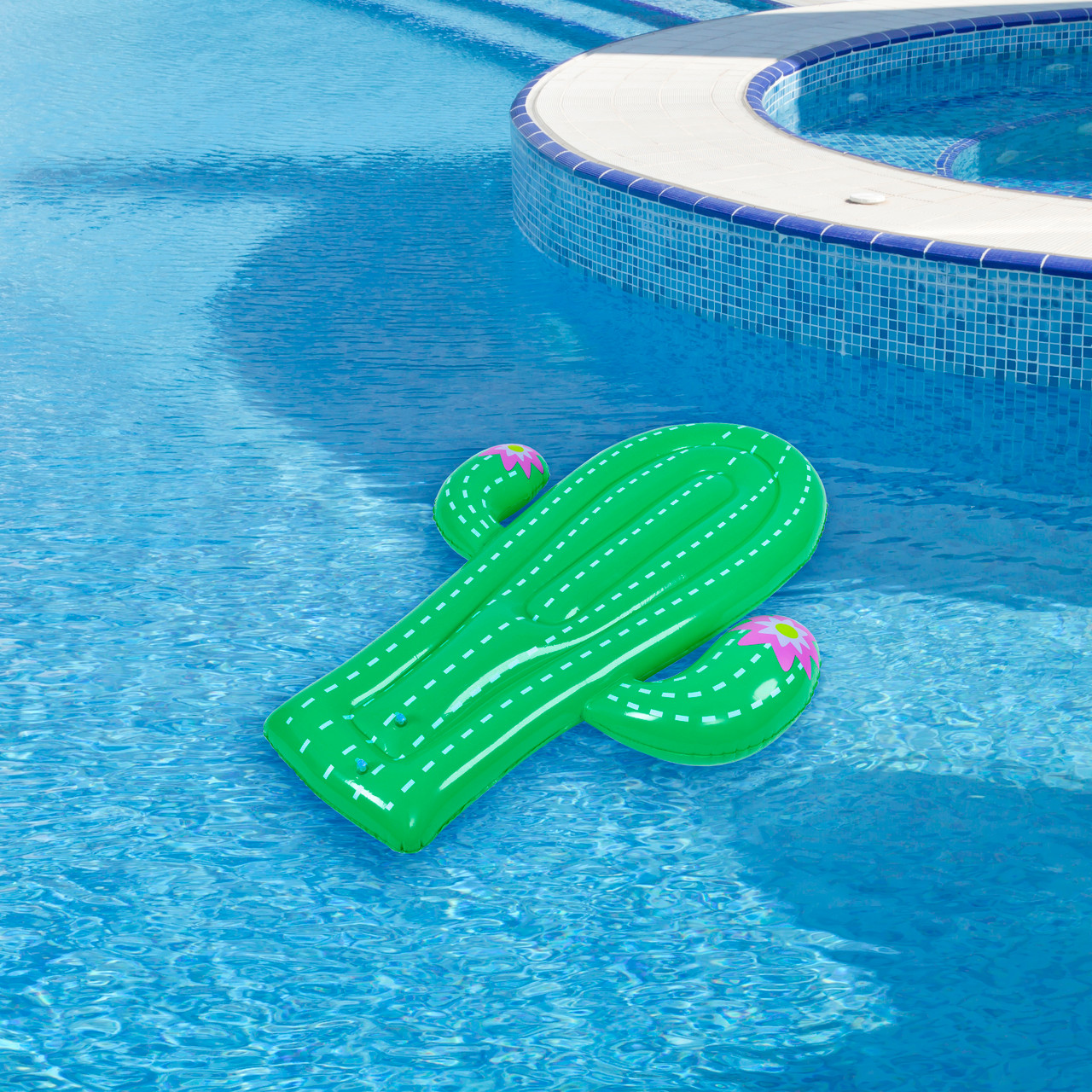 5.75' Inflatable Green Jumbo Cactus Shaped Pool Float | Christmas Central