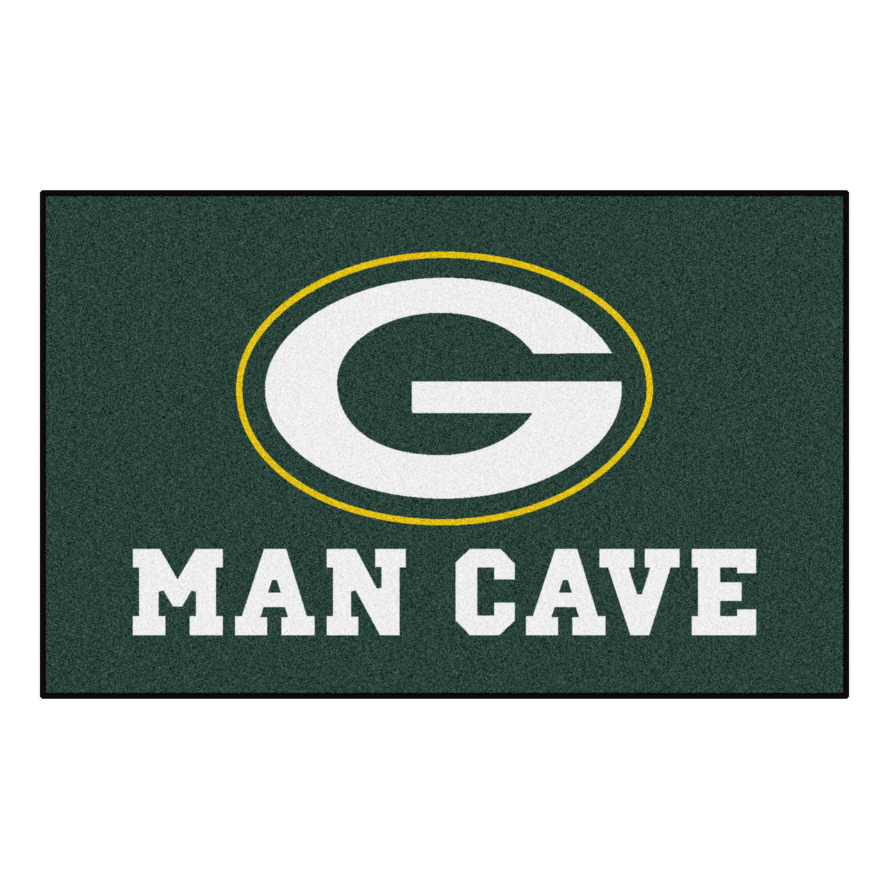 59.5" x 94.5" Green & White NFL Bay Packers "Man Cave" Area Rug ...