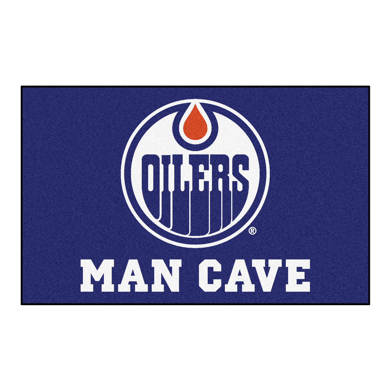 59.5" x 94.5" Blue & White NHL Edmonton Oilers "Man Cave" Outdoor Area ...