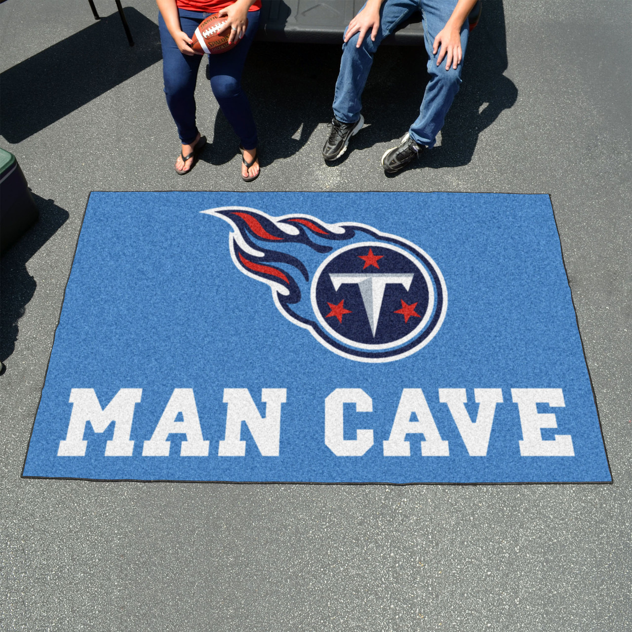 5' x 8' Blue & Red NFL Tennessee Titans Man Cave Ultimate Rectangular ...