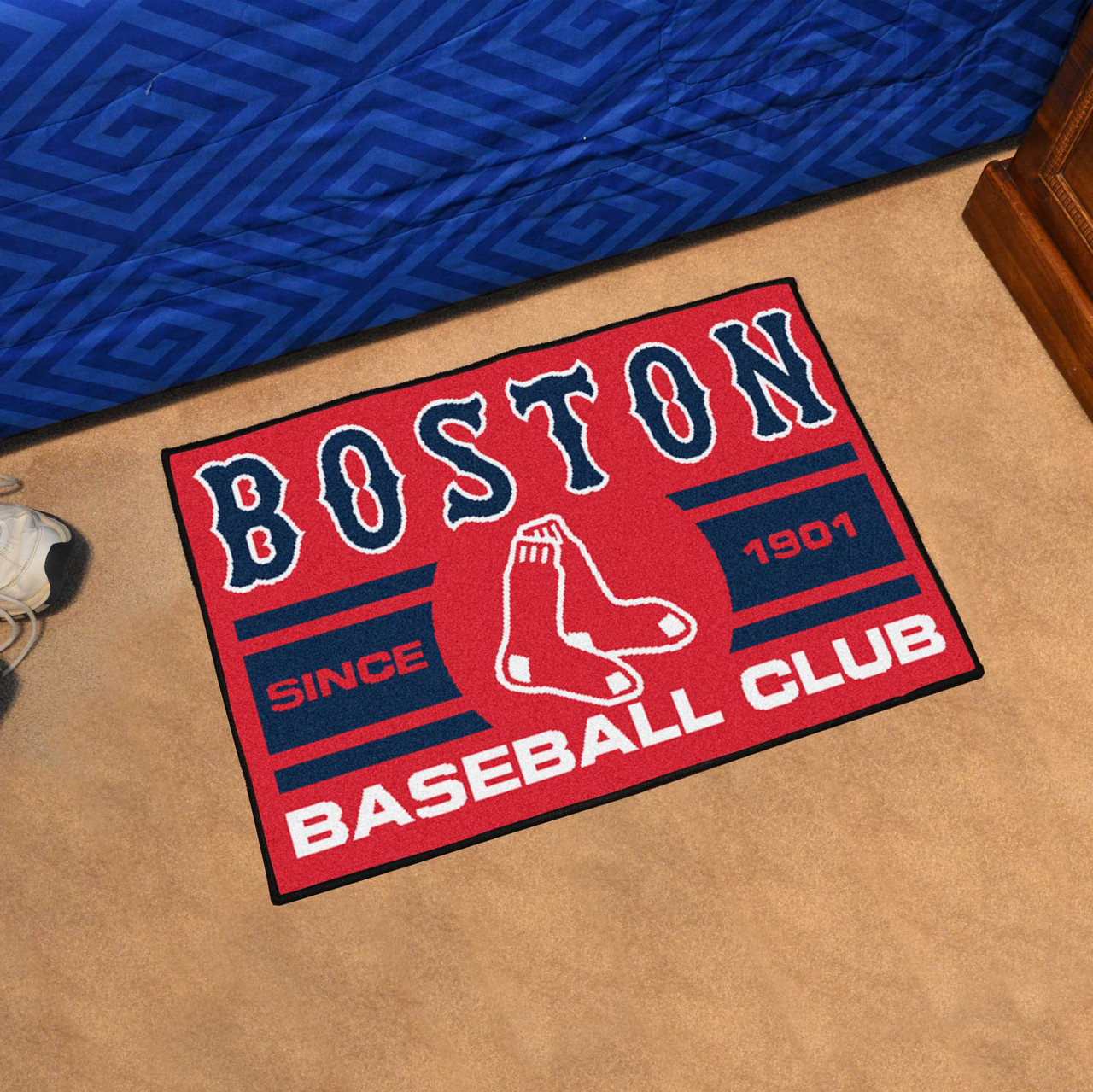 MLB Boston Red Sox Starter Mat Rectangular Area Rug | Christmas Central
