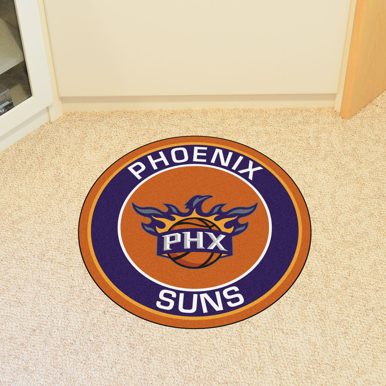 27" Blue & Brown NBA Phoenix Suns Rounded Door Mat | Christmas Central