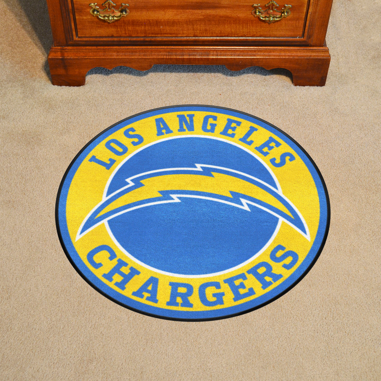 NFL Los Angeles Chargers Rounded Non-Skid Mat | Christmas Central