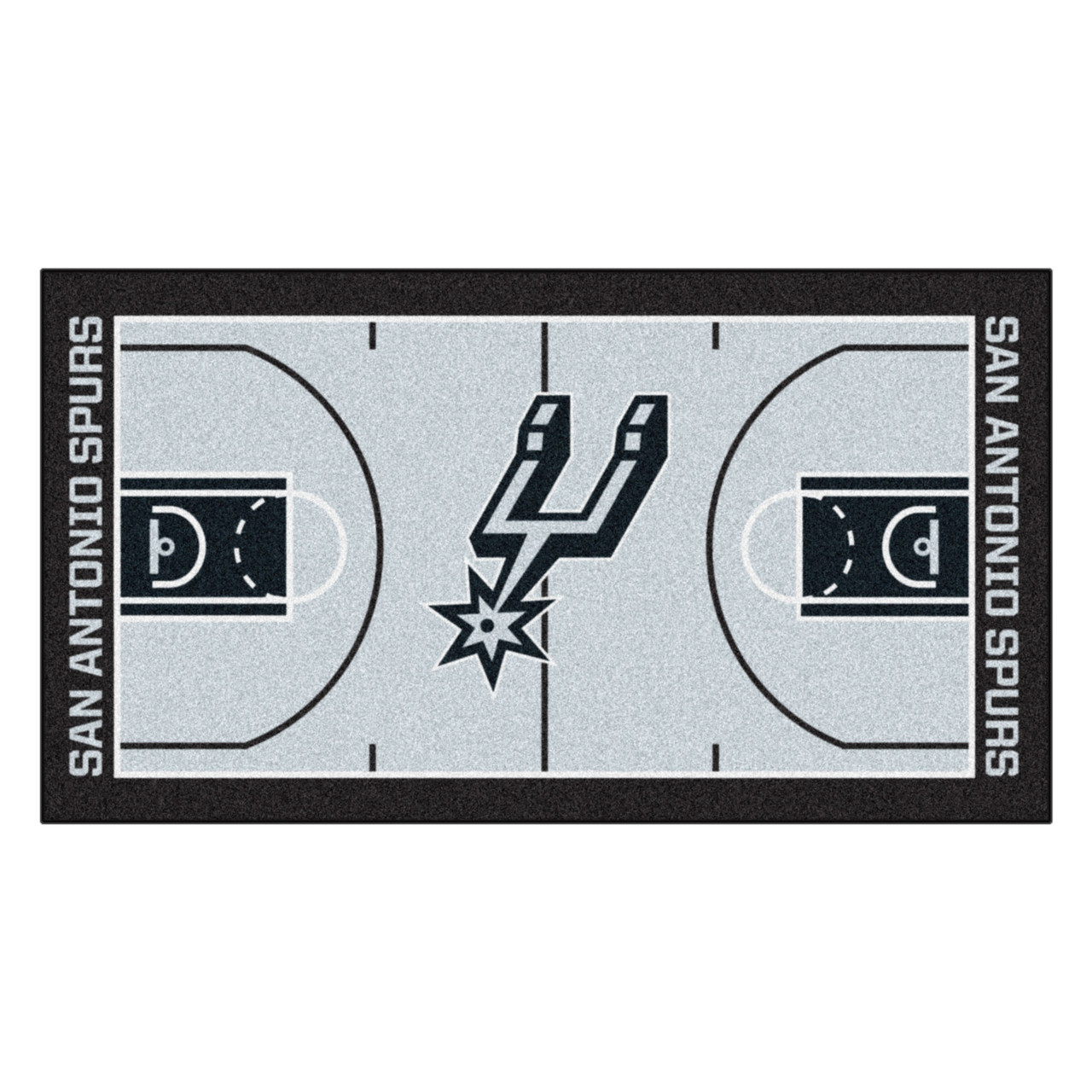 NBA San Antonio Spurs NBA Court Large Non-Skid Mat Area Rug Runner ...