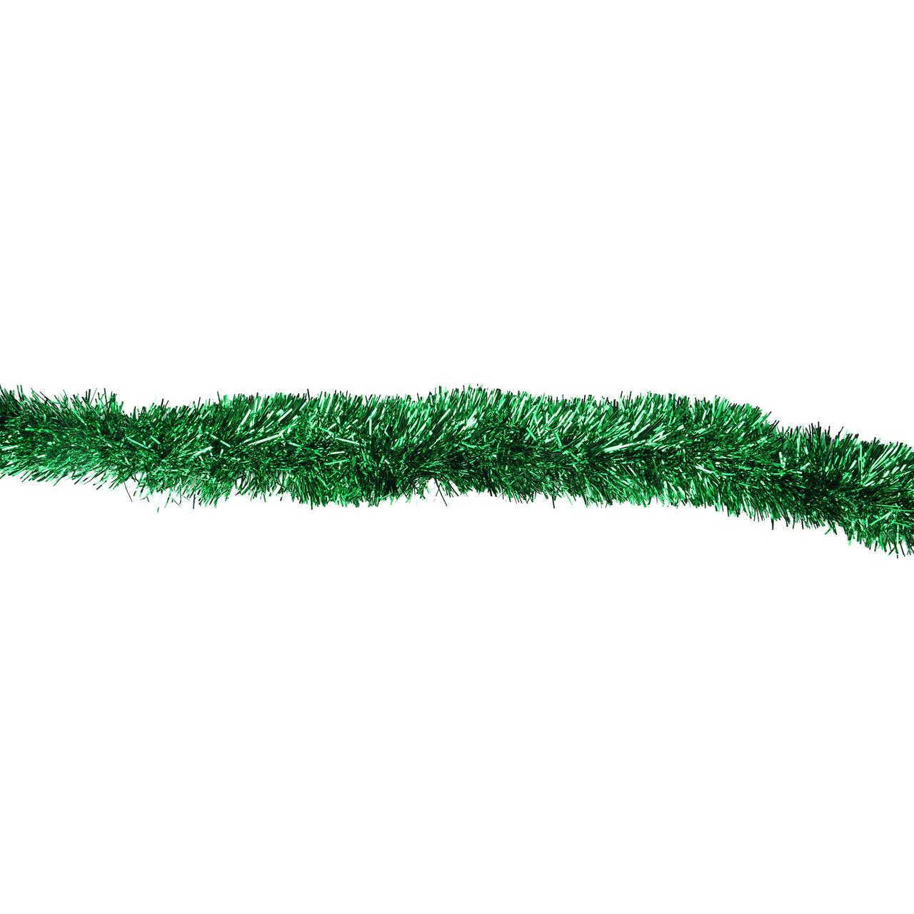12' Traditional Green Christmas Tinsel Garland - Unlit | Christmas Central