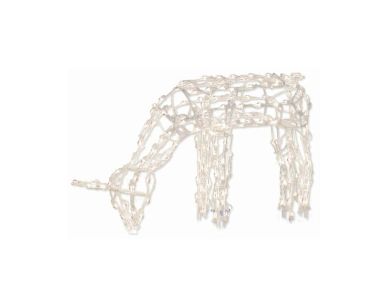 48" Winter Frost Pure White Feeding Doe Deer Christmas Yard Art Decor ...