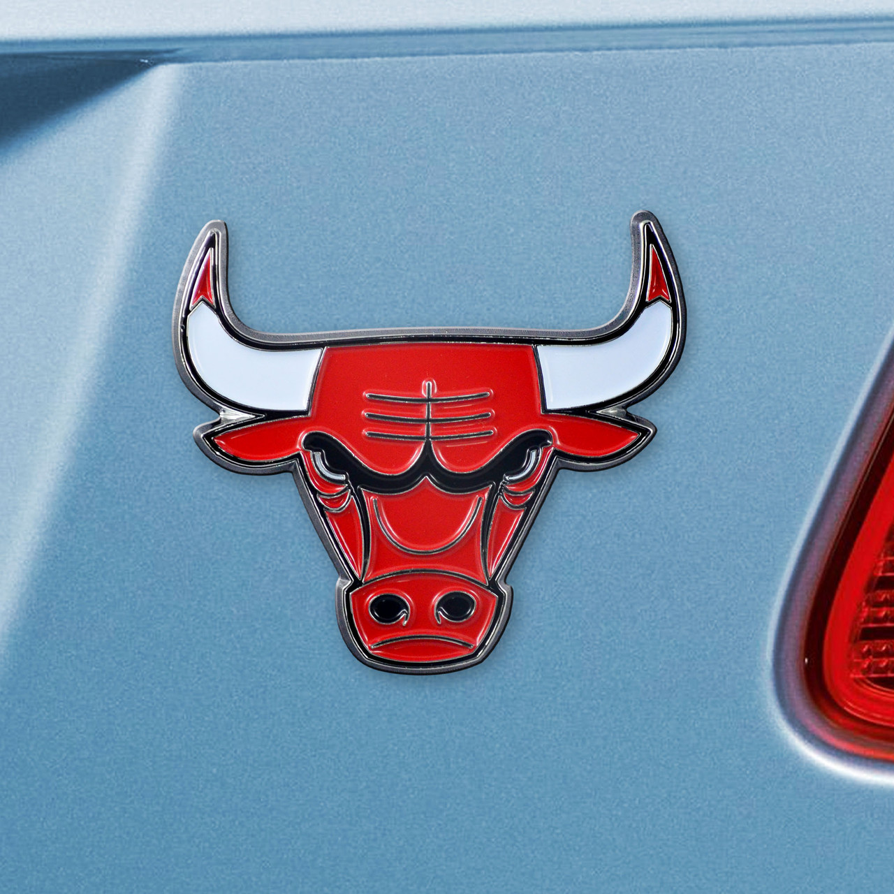 Set of 2 Red NBA Chicago Bulls 3D Emblem Stick-on Car Decals 2.75" x 3 ...