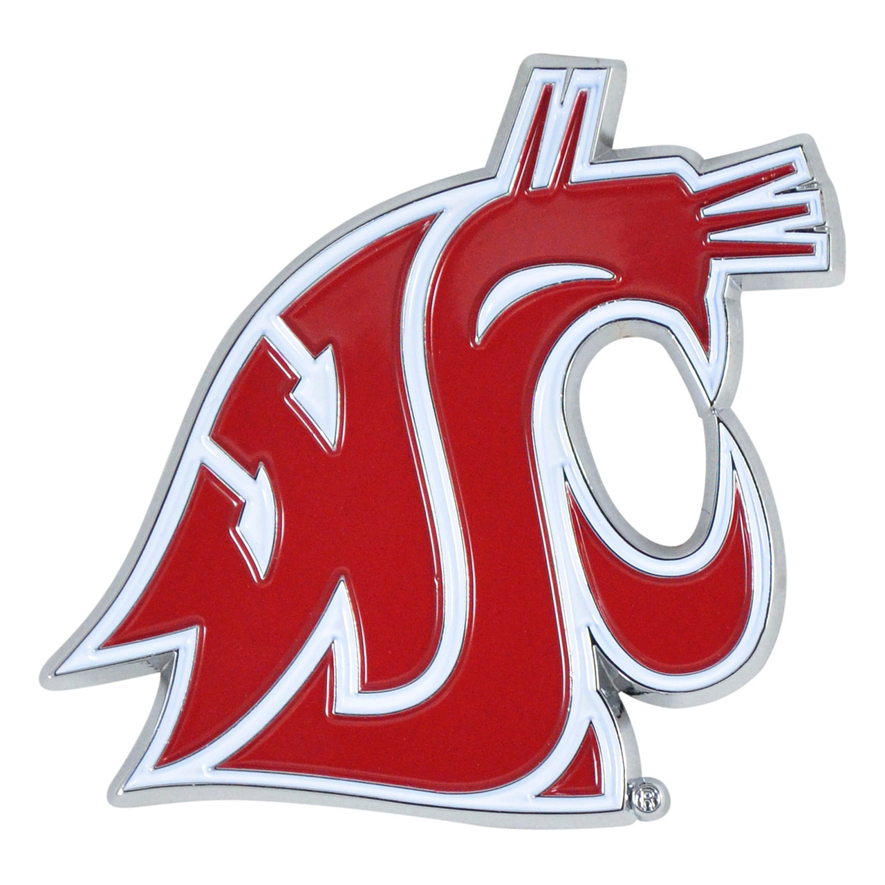 Set of 2 Red NCAA Washington State University Cougars Stick-on Car ...