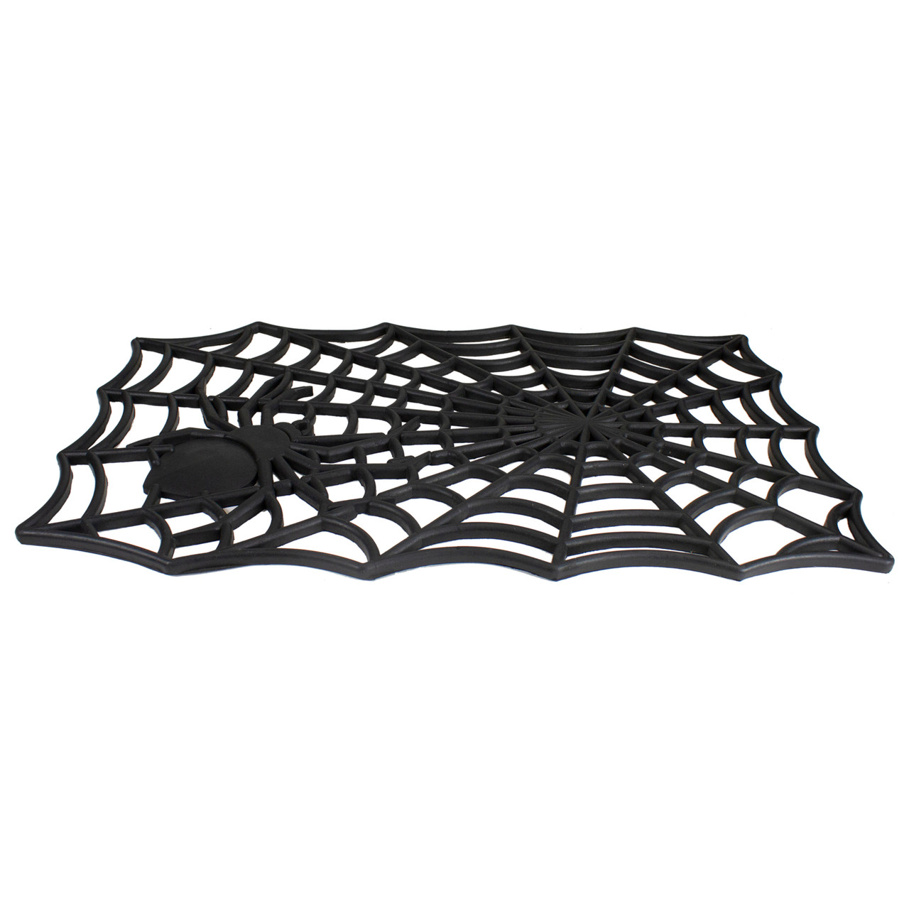 Spider Web Rectangular Halloween Doormat - Black - 18" x 30 ...