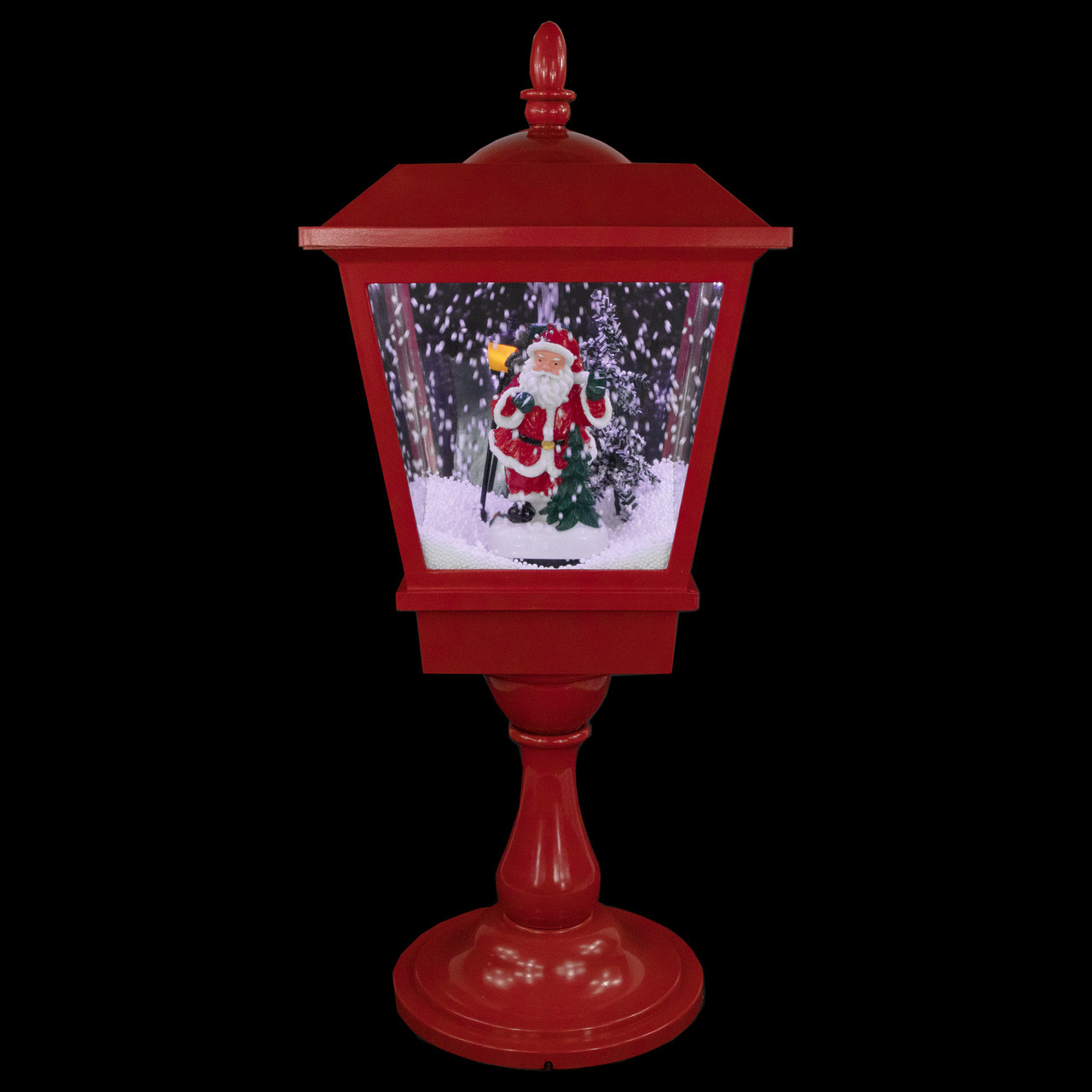 Lighted Musical Santa Claus Snowing Christmas Street Lamp - 25.25 ...