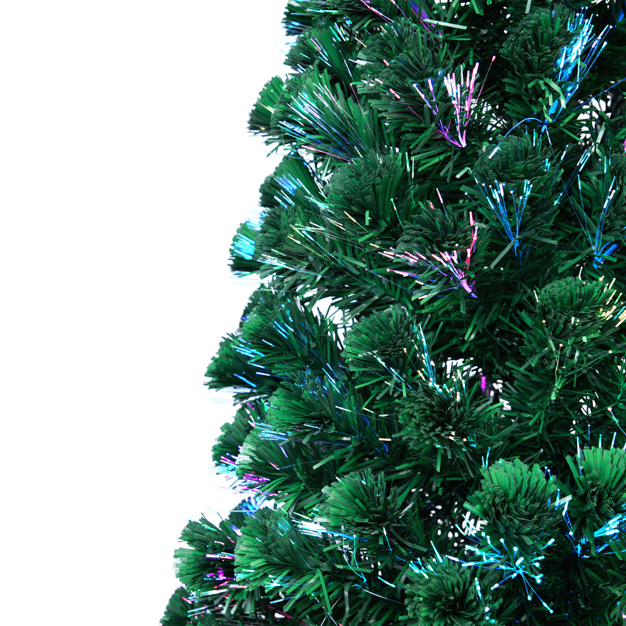 Pre-Lit Medium Color Changing Fiber Optic Artificial Christmas Tree - 7 ...