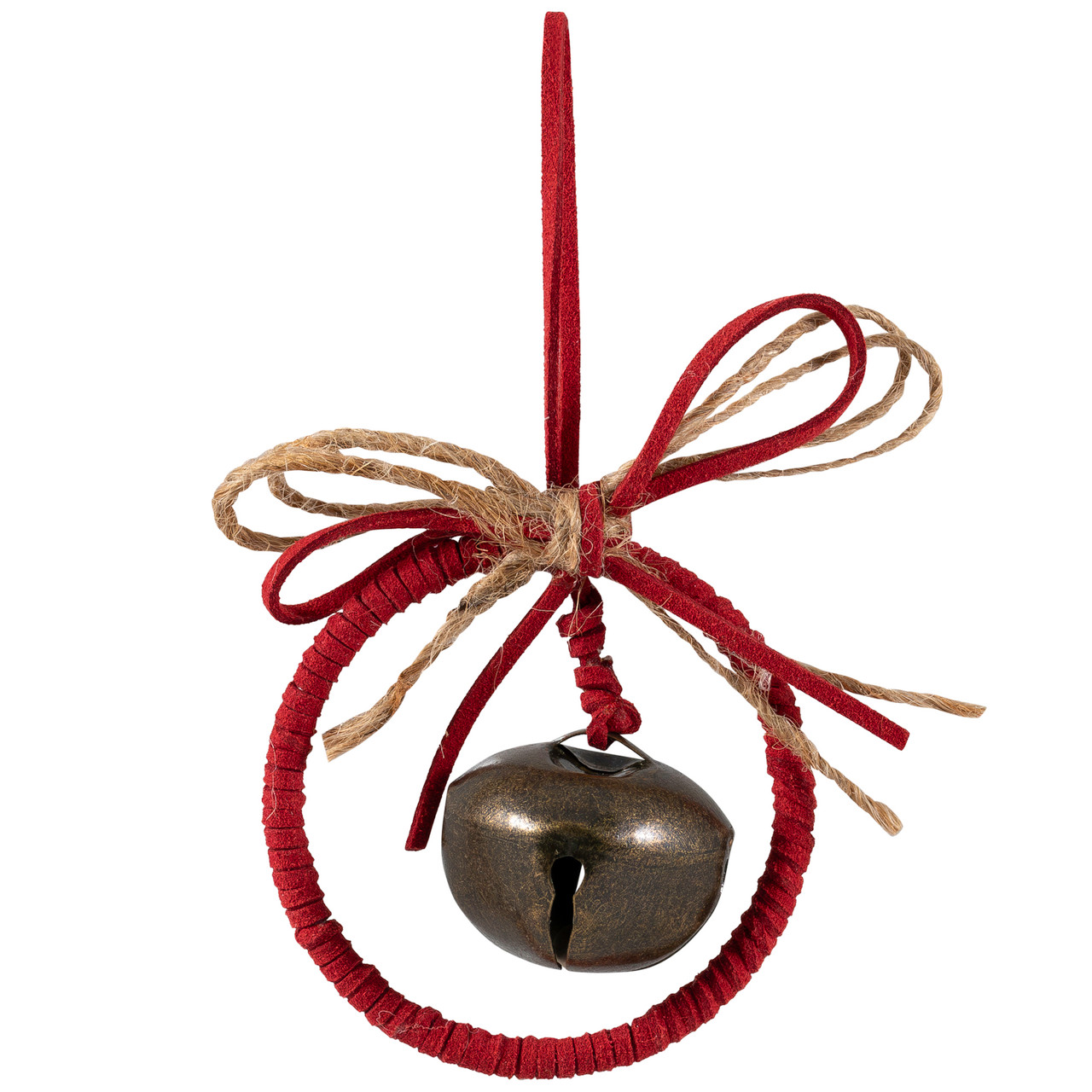 Dangling Jingle Bell with Bow Christmas Ornament - 2.5" | Christmas Central
