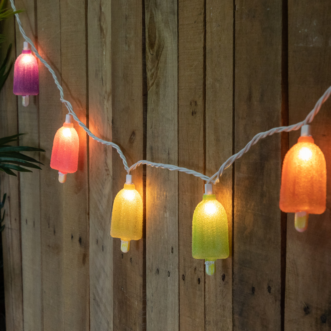 10-Count Vibrantly Colored Sugared Ice Pop Outdoor Patio String Light ...