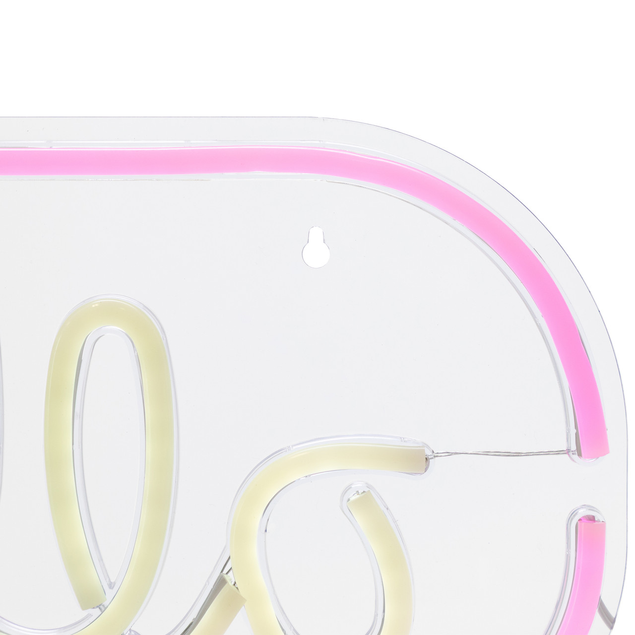 LED Hello Bubble Neon Lighted Wall Sign - 17" - Pink & White ...