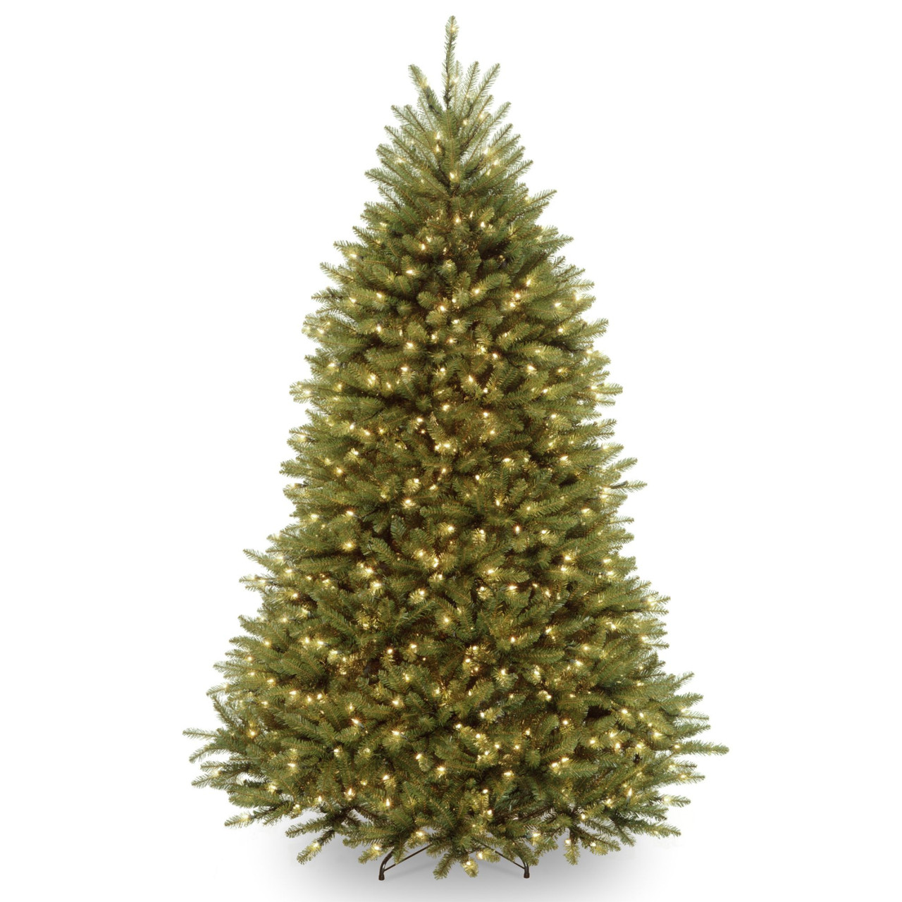 Dunhill Fir Artificial Christmas Tree - 7' Pre-Lit w/ Multi-Color/Warm ...