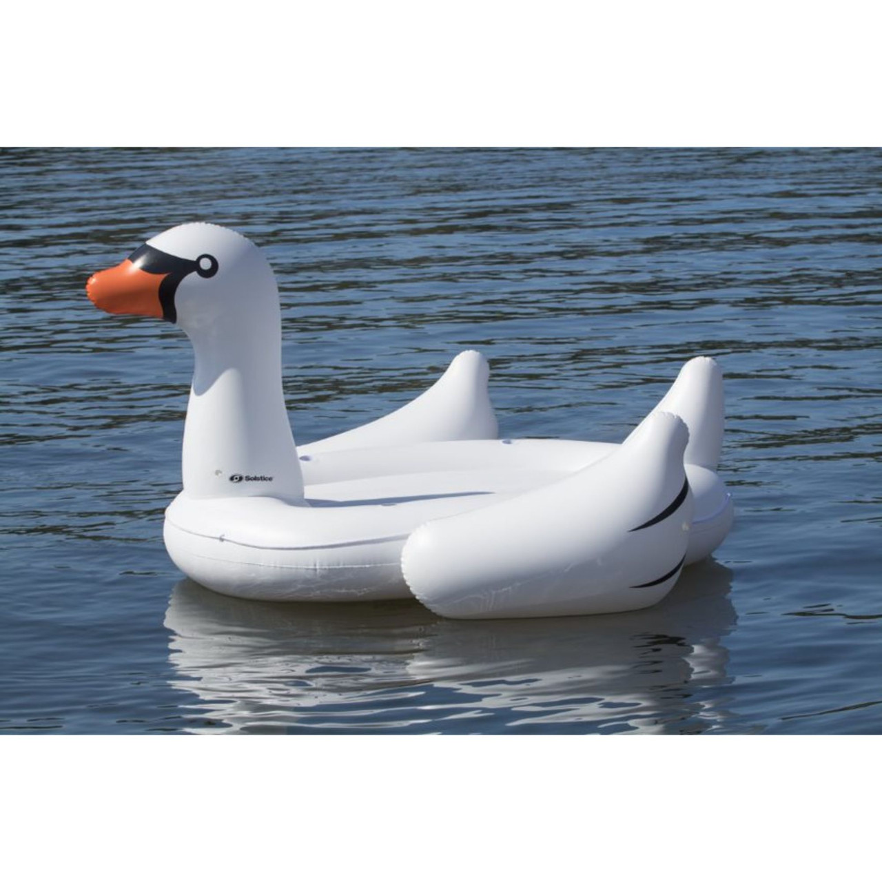 105" Inflatable Giant Swan Mega Island | Christmas Central