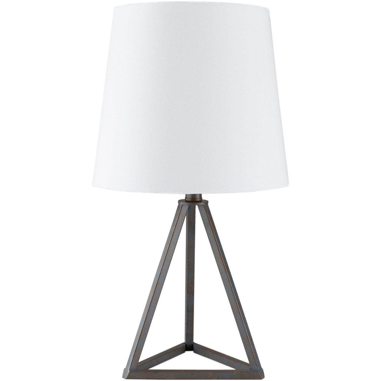 16.5" Bronzed Metal Body Table Lamp with White Linen Shade | Christmas ...
